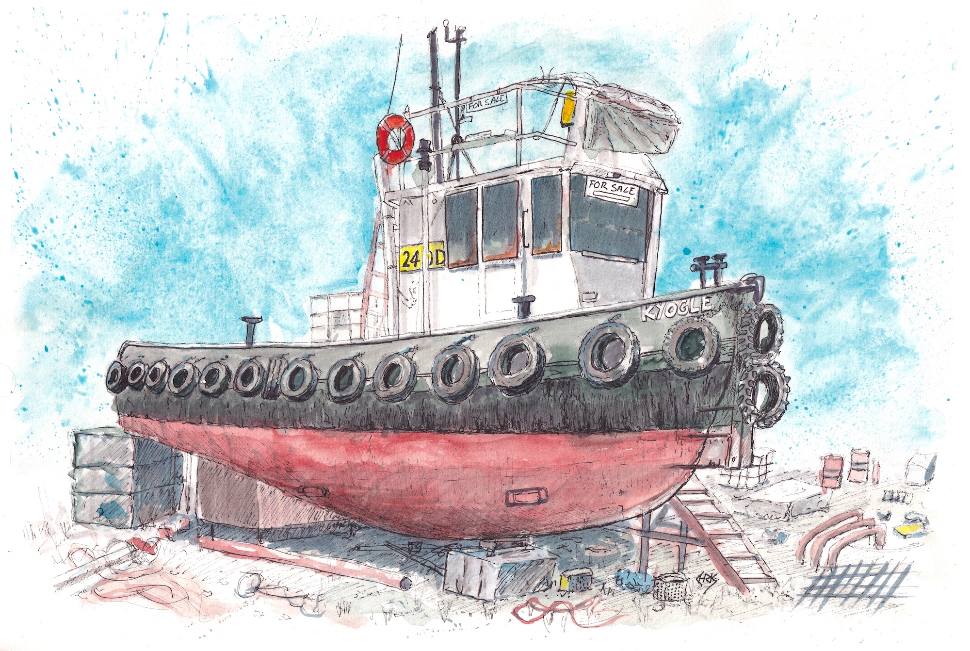 Tug Boat Kyogle | Chris Osborne Art
