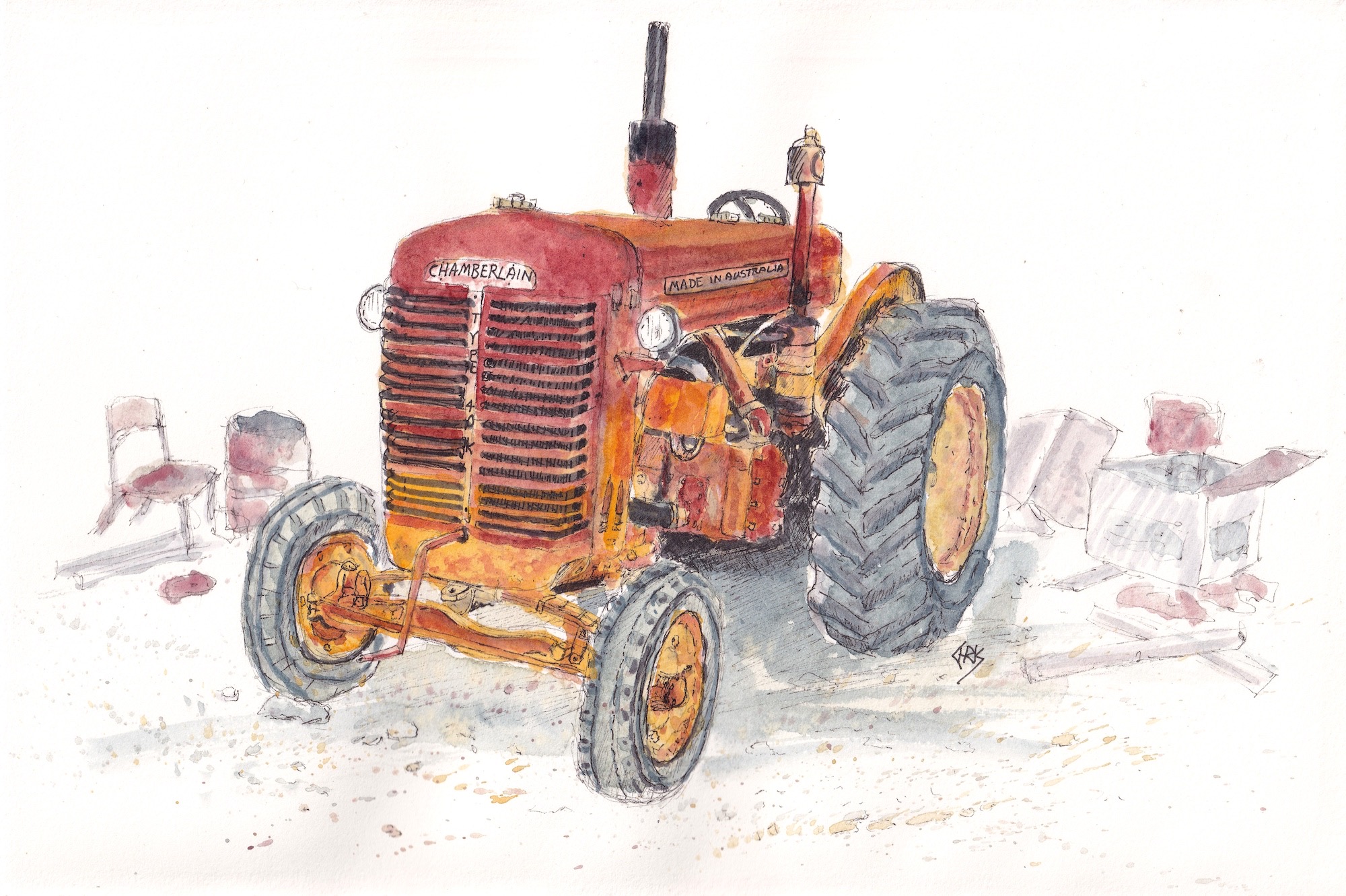 Chamberlain Tractor | Chris Osborne Art