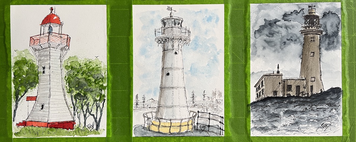 Three Lighthouses | Chris Osborne Art