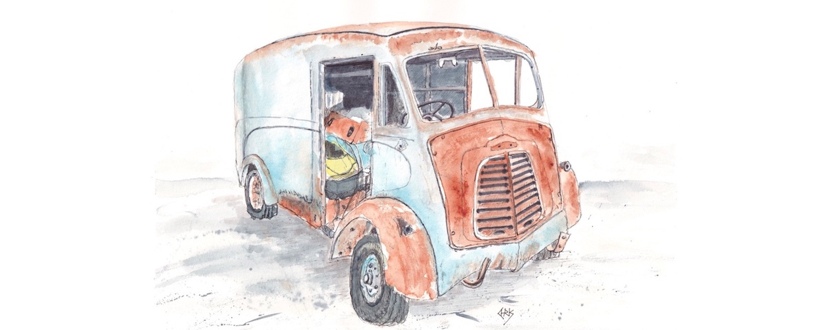 Morris J Type Van | Chris Osborne Art