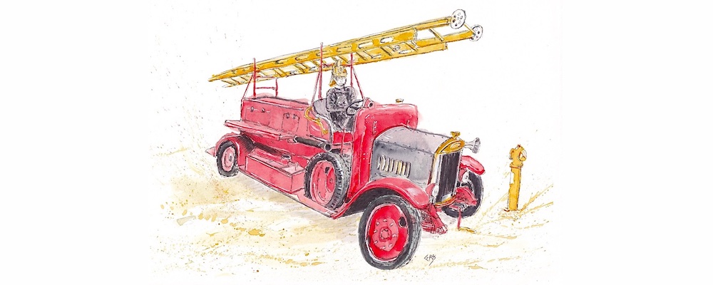 Dennis Fire Engine 1932 | Chris Osborne Art